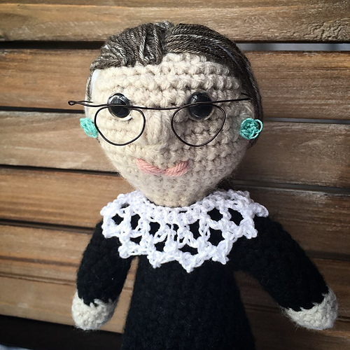 Ravelry: Ruth Bader Ginsburg Doll, RBG pattern by Toni Davenport