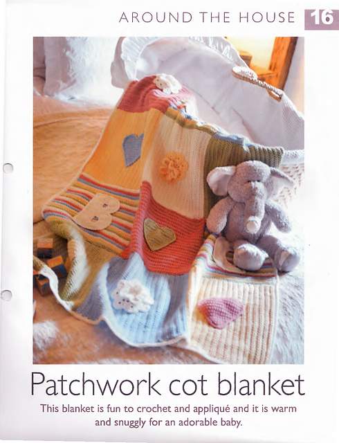 Ravelry: Patchwork Cot Blanket pattern by hachette