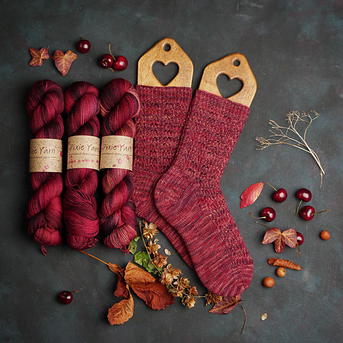 Ravelry: Cherry Heart Socks pattern by Rachel Fletcher