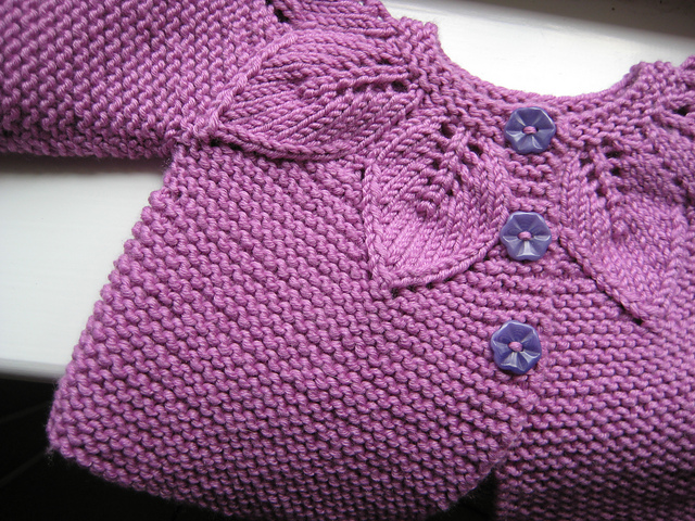 Ravelry: TwistedKnitter's Leaf Sweater for Baby Mc