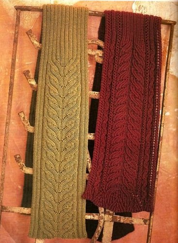 Ravelry: Faux Cable Scarves pattern by Pam Allen