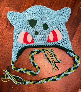 Ravelry: Bulbasaur Earflap Hat pattern by Aimee Musselman