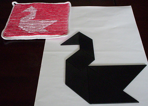 Ravelry: Tangram Illusion Duck pattern by Origami Tzuru
