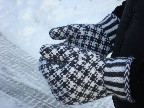 Ravelry: Envy Checked Mittens pattern by Sarah H Arnold