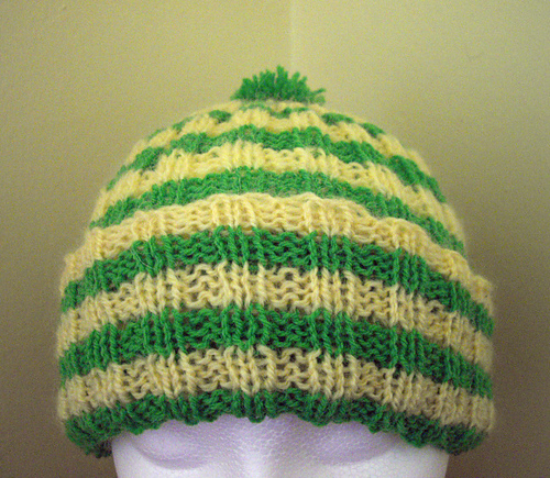 Ravelry: Striped Pea Cap A-300 pattern by Coats & Clark