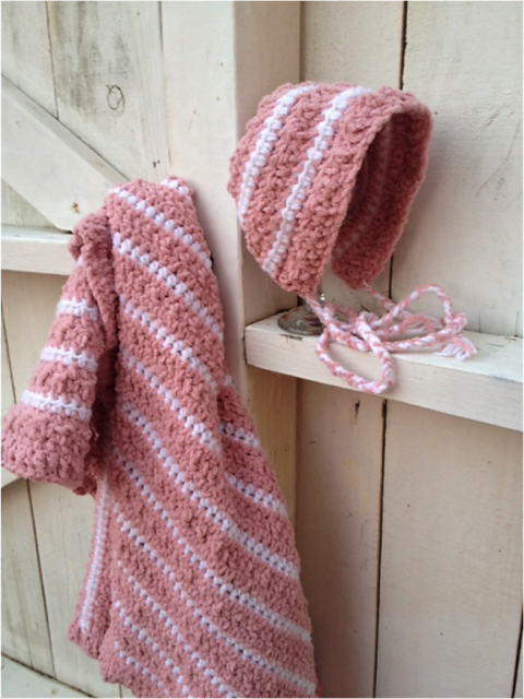 Ravelry: The Ella Blanket and Bonnet pattern by Kristi Greeson