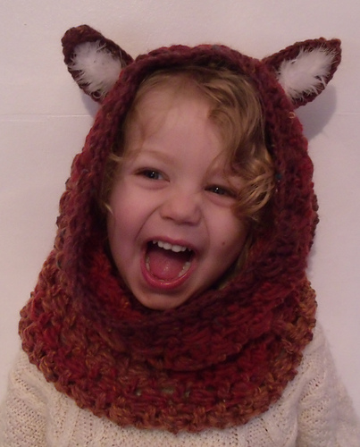 Ravelry: Foxy Fox Snood Hood with Ears pattern by Thomasina Cummings ...
