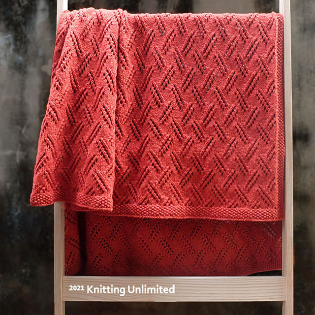 Ravelry: Diagonal Lace Blanket pattern by KnittingUnlimited