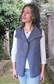 Ravelry: Drape Front Vest to Knit pattern by Val Love