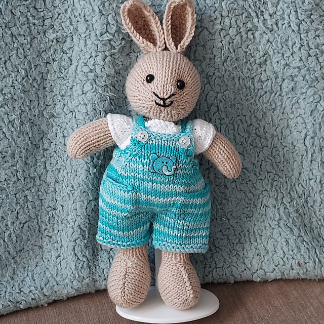 Ravelry: Valerie321's Turquoise dungarees bunny