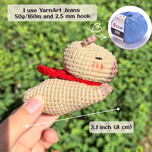 Ravelry: Super Capybara Keychain pattern by Valerie Burova
