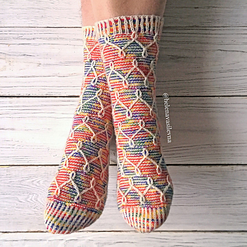 Ravelry: Carnival Socks pattern by Alena Malevitch