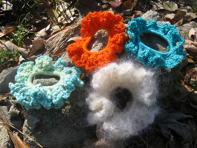 Ravelry: Simple Lacey Scrunchie pattern by Verna Groger