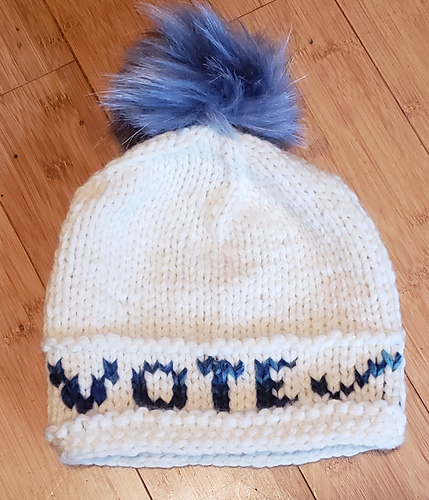 Ravelry: VOTE Hat pattern by Victoria Myers