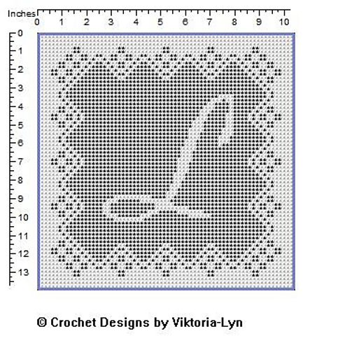 Ravelry: Filet crochet letter "L" pattern by Viktoria-Lyn