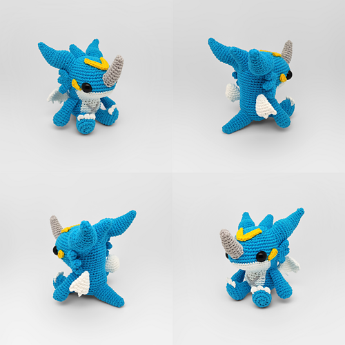 Ravelry: Veemon & ExVeemon pattern by Erin Kim