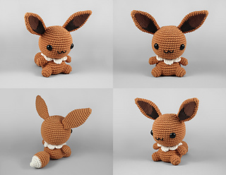 Ravelry: Pikachu & Eevee pattern by Erin Kim