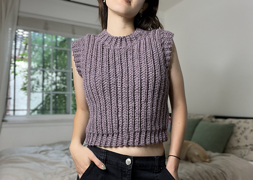 Ravelry: Ribbed Sweater Vest pattern by Viv Crochets