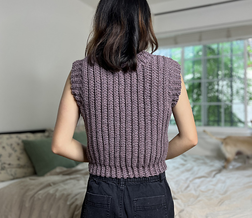 Ravelry: Ribbed Sweater Vest pattern by Viv Crochets