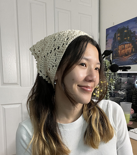 Ravelry Diamond Lace Bandana Pattern By Viv Crochets