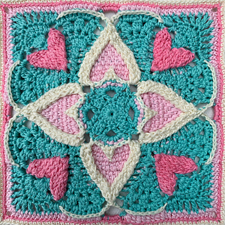 Ravelry: Sweetheart Square pattern by Julia Hart