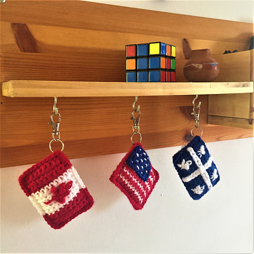 Ravelry: Canada Flag Key Chain pattern by Marie-Eve Lafleur (WonderLaine)