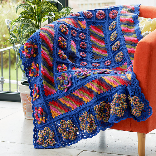Ravelry: Bloom Blanket CAL- Part One Sewing Seeds pattern by Zandra Rhodes