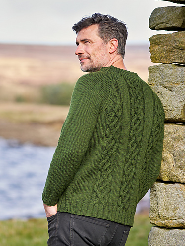 Ravelry: Duncan Men's Cabled Raglan Jumper pattern by Sarah Hatton