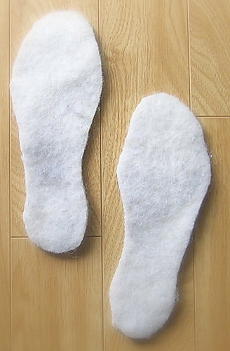 Ravelry: Felted Insoles to Knit or Crochet pattern by Wee Sandy