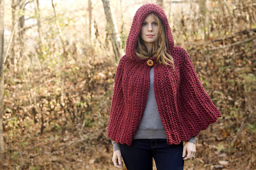 Ravelry: Hooded Cape pattern by Melissa Grice