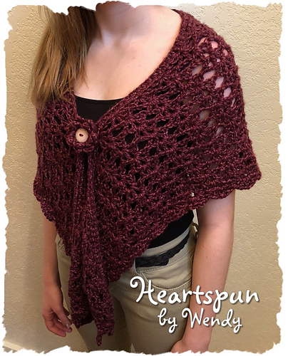 Ravelry: Triangle Shell Shawl with Flower Clip pattern by Wendy Connor