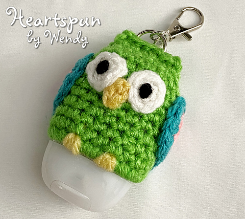 Ravelry: Owl Hand Sanitizer Holder pattern by Wendy Connor