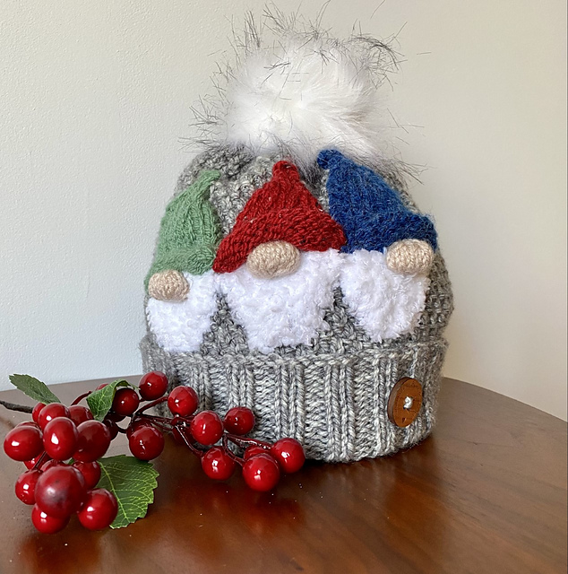 Ravelry: Ladies Gnome Gonk Hat pattern by Rhona Larkin