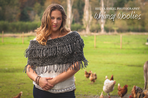 Ravelry: Boho Fringed Infinity Shawl & Boot Cuffs pattern by Whimsy Woolies