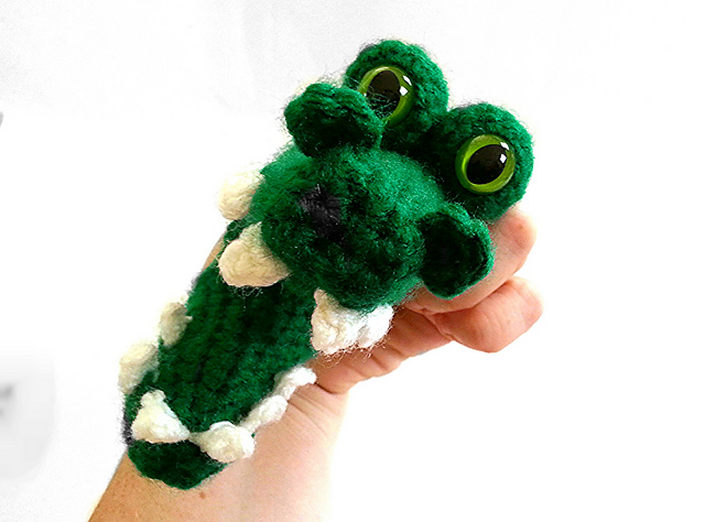Ravelry: Goofy Gator Finger Puppet/ Crochet Alligator pattern by ...