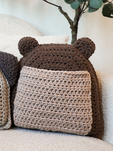 Ravelry: Bear Pocket Pillow pattern by Whistle and Wool