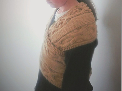 Ravelry: Celtic Cables Crossover Wrap pattern by Katy Farrell