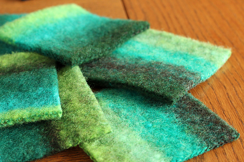 Ravelry: Rothko Felted Coasters pattern by Patricia Hart