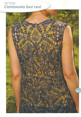 Ravelry: Camissonia Lace Vest pattern by Kristen Hein Strohm