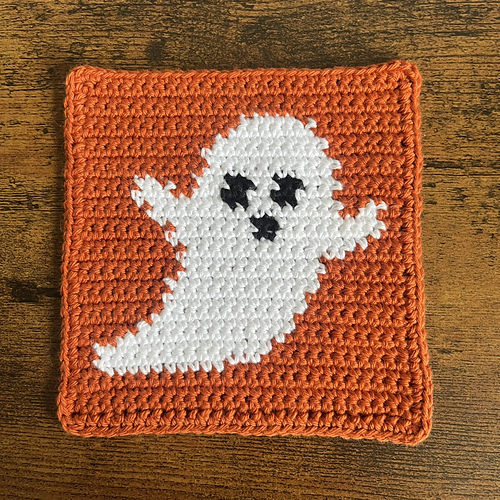 Ravelry: Little Ghost Coaster pattern by Lauren Robinson