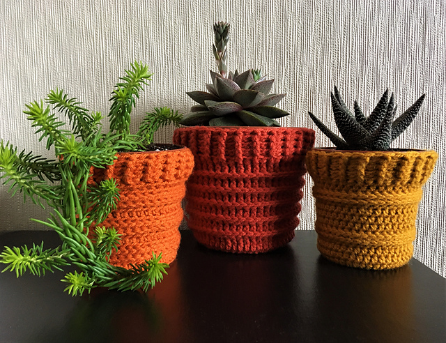 Ravelry: Three Plant Pot Covers pattern by Willow Crochet