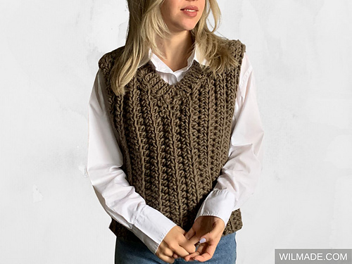 Ravelry: Wow Chunky Vest pattern by Wilma Westenberg