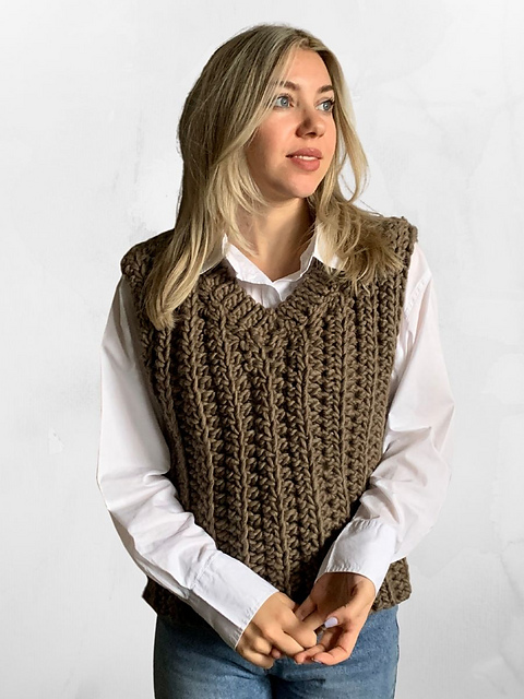 Ravelry: Wow Chunky Vest pattern by Wilma Westenberg