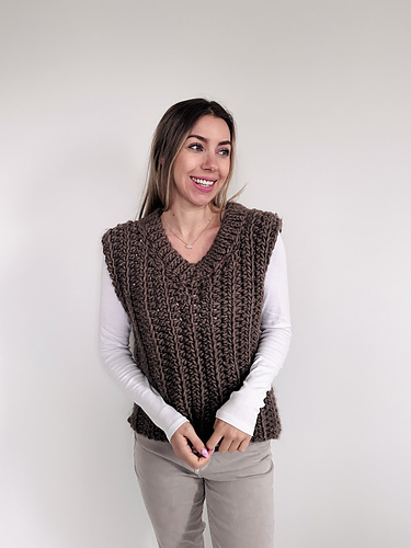 Ravelry: Wow Chunky Vest pattern by Wilma Westenberg