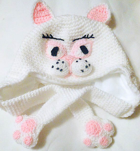 Ravelry: Cat Hat Pattern With Paws pattern by Wistfully Woolen