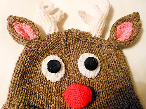 Ravelry: Rudolph Reindeer Hat knit pattern by Wistfully Woolen