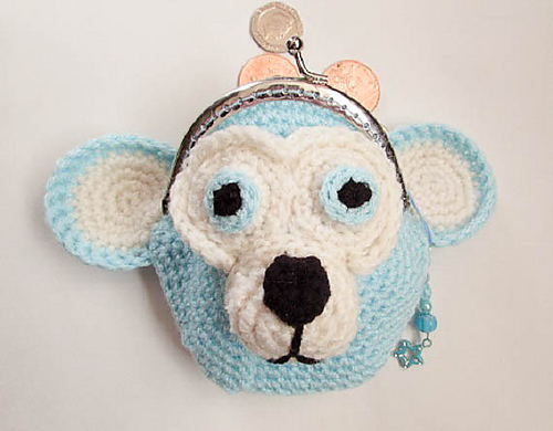 Ravelry: Monkey Animal Coin Purse pattern by Wistfully Woolen