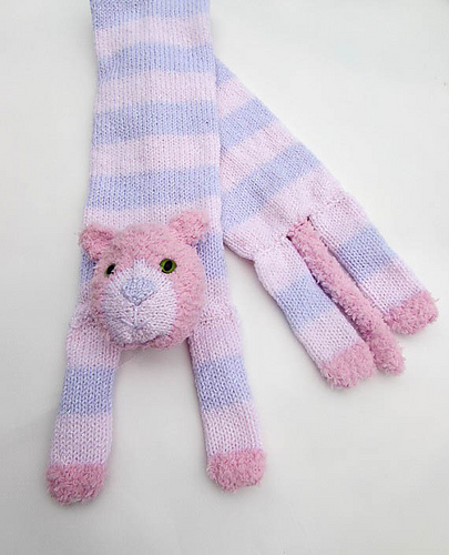 Ravelry: Cat Animal Scarf pattern by Wistfully Woolen