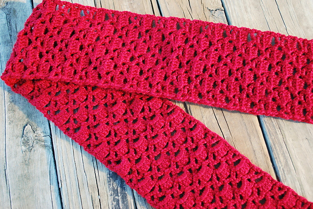 Ravelry: Lacy Scarlet Scarf pattern by Lindsey Wolff