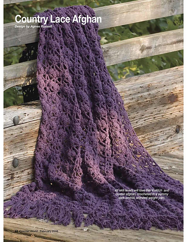 Ravelry: Country Lace Afghan pattern by Agnes Russell